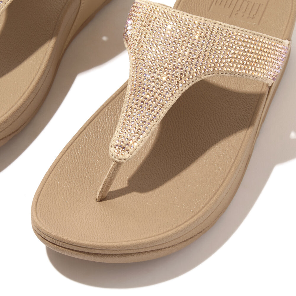 FITFLOP LULU CRYSTAL EMBELLISHED TOE-POST SANDALS (Women) – mirabell hk